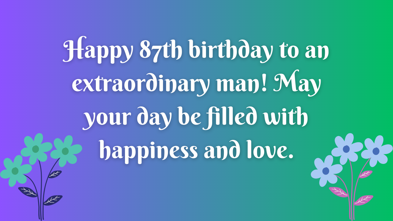 87th Birthday Wishes: Birthday Wishes for 87 Years Old [350+] - Wishes Mine