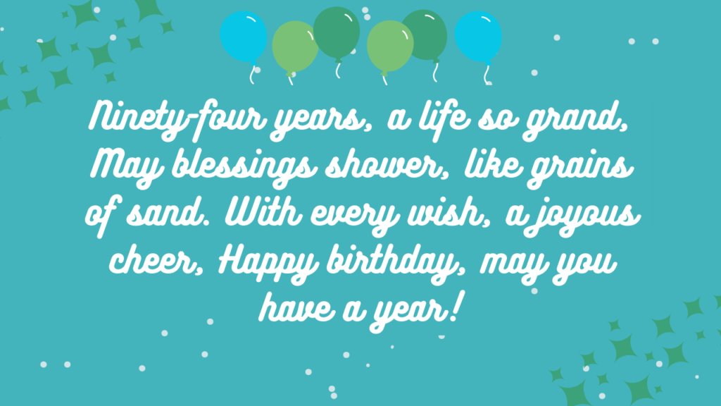 94th Birthday Wishes: Birthday Wishes for 94 Years Old [350+] - Wishes Mine