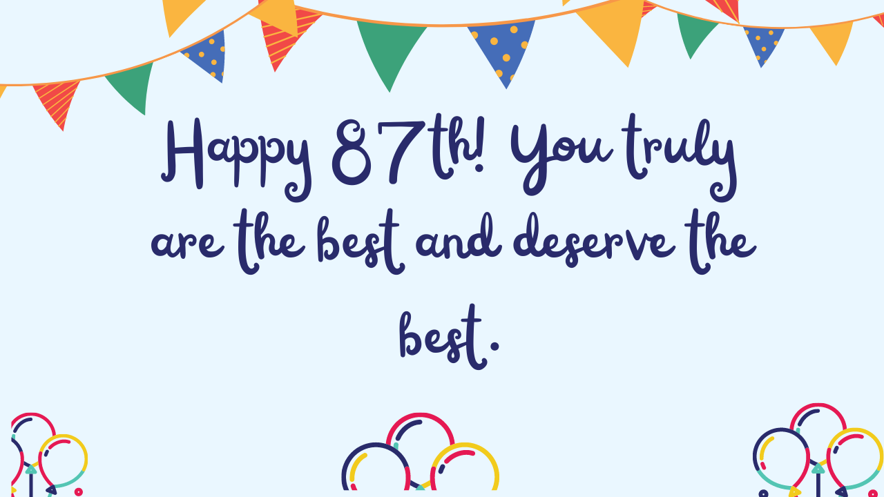 87th Birthday Wishes: Birthday Wishes for 87 Years Old [350+] - Wishes Mine